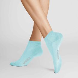 Hudson Damen Sneakersocken "Sneaker Relax Cotton", Gr. 35, blau, Obermaterial: 97% Baumwolle CO. 3% Elasthan EL., Socken