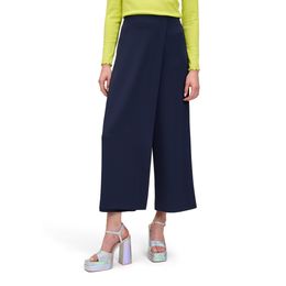 Stoffhose Cartoon "Damen mit weitem Bein", Damen, Gr. 34, Normalgrößen, blau (dunkelblau), Obermaterial: 95% Polyester, 05% Elasthan, gerade 7/8-Länge, Hosen Stoffhose