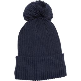 Beanie Brandit "Brandit Bobble Hat", Damen, Gr. onesize, navy, Kunstfaser, M&uuml;tzen Beanie