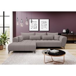 Ecksofa WERK2, B:287cm H:64cm T:220cmbeige, 92% Polyester, 8% Nylon, Wohnzimmer, Sofas, "Garay, XXL-Liegefläche, elektrisch ausziehbar auf ca.