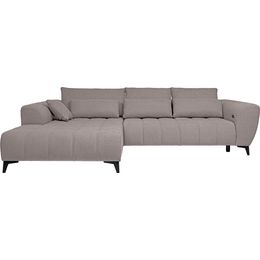 Ecksofa WERK2 "Garay, XXL-Liegefl&auml;che: elektrisch ausziehbar auf ca. 228&times;126 cm", beige, B:287cm H:64cm T:220cm, 92% Polyester, 8% Nylon, Sofas, Ecksofa, Luxus in &Uuml;bergr&ouml;&szlig;e: XXL-Liegefl&auml;che, Komfort-Ottomane & stilvolle F&uuml;&szlig;e