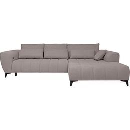 Ecksofa WERK2 "Garay, XXL-Liegefl&auml;che: elektrisch ausziehbar auf ca. 228&times;126 cm", beige, B:287cm H:64cm T:220cm, 92% Polyester, 8% Nylon, Sofas, Ecksofa, Luxus in &Uuml;bergr&ouml;&szlig;e: XXL-Liegefl&auml;che, Komfort-Ottomane & stilvolle F&uuml;&szlig;e