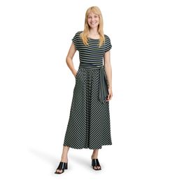 Jerseykleid Betty Barclay "Damen kurzarm", Damen, Gr. 46, Normalgr&ouml;&szlig;en, bunt (dunkelblau, gr&uuml;n), Jersey, Obermaterial: 95% Viskose, 5% Elasthan, tailliert lang, Rundhals, Kleider Jerseykleid