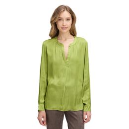 Satinbluse Betty Barclay "Damen langarm", Damen, Gr. 40, fresh moss, Obermaterial: 100% Polyester, l&auml;ssig geschnitten normal, V-Ausschnitt, Blusen
