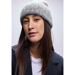 Street One Damen Strickm&uuml;tzeanthrazit melange, unifarben, Stoff, Materialmix, M&uuml;tzen, aus softem Materialmix