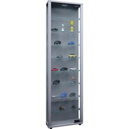 Standvitrine Vcm, B:33cm, silber, Obermaterial: 100% Holz Wood., Schr&auml;nke, "Holz Glas Stand Vitrine Sammelvitrine Edana Maxi"