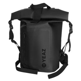 YEAZ Damen Rucksack "Wasserfester Rucksack schwarzes Logo STOCKHOLM", Gr. 17, schwarz, Taft, PVC, Taschen