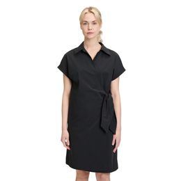 Wickelkleid Cartoon "Damen mit Taschen", Damen, Gr. 36, Normalgr&ouml;&szlig;en, schwarz, Obermaterial: 71% Baumwolle, 25% Polyamid, 04% Elasthan, tailliert kurz, U-Boot-Ausschnitt, Kleider Wickelkleid, Form