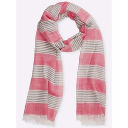 Heine Damen Modeschalpink, gemustert, Polyester, Modet&uuml;cher
