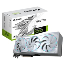 Gigabyte Grafikkarte "AORUS GeForce RTX 5080 MASTER ICE 16G Grafikkarte - 16GB GDDR7, 256 Bi"ohne farbbezeichnung, Grafikkarten