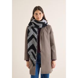 Cecil Damen Halstuchschwarz, gemustert, Stoff, 100% Polyester, Modet&uuml;cher, mit grafischem Muster