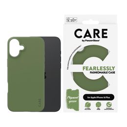 Handyh&uuml;lle "Fearlessly Fashionable Case f&uuml;r Apple iPhone 16 Plus", B:11cm H:1,8cm T:19,5cm, gr&uuml;n, CARE BY PANZERGLASS, H&uuml;llen, Backcover,