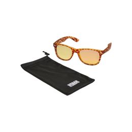 Urban Classics Damen Sonnenbrille "Urban Classics Unisex Sunglasses Likoma Mirror UC"braun leo, orange, Sonnenbrillen