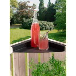 Eckregal HEINE HOME, B:45cm H:3,5cm T:24cmschwarz, Kunststoff, Regale