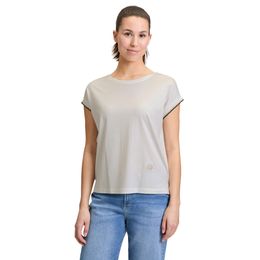 Cartoon Damen Kurzarmshirt "Damen mit Rundhalsausschnitt", wei&szlig;, Gr. 34, Obermaterial: 50% Baumwolle, 50% Modal, Shirts, Rippb&uuml;ndchen