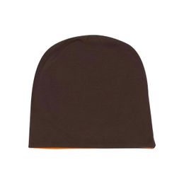 MSTRDS Damen Beanie "MSTRDS Accessoires Jersey Beanie reversible"chocolate, orange, Baumwolle, M&uuml;tzen