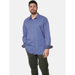 CHARLES COLBY Herren Langarmhemd "Hemd DUKE RYE", blau, Gr. XXL, Obermaterial: 100% Baumwolle CO., Hemden, mit elegantem Punkte-Muster