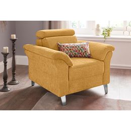 Sit & More Sessel SIT & MORE, B:101cm H:84cm T:93cm, gelb, Luxus-Microfaser ALTARA NUBUCK (100% Polyester);Struktur (100% Polyester);Flachgewebe (90% Polyester;