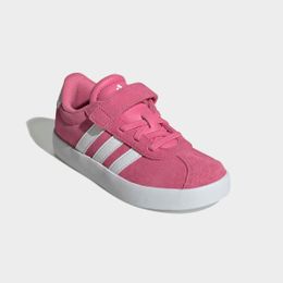 Mädchen Sneaker "VL COURT 3.0", adidas Sportswear, Gr. 35, pink, Leder, Synthetik, Schuhe, inspiriert vom Design des adidas samba
