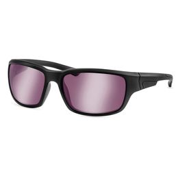 Damen Sonnenbrille "Sportfassung acunis 75", schwarz, Eschenbach OPTIK, unifarben mit Farbeinsatz, Sonnenbrillen, mit Silberverspiegelung mit hohen