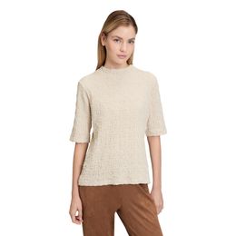 Kurzarmshirt Betty Barclay "Damen mit Stehkragen", Damen, Gr. 44, beige, Obermaterial: 60% Baumwolle, 30% Polyamid, 10% Elasthan, figurumspielend normal, Shirts