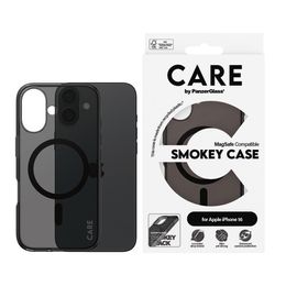 Handyh&uuml;lle "Smokey Case f&uuml;r Apple iPhone 16", B:11cm H:2cm T:19,5cm, schwarz, CARE BY PANZERGLASS, H&uuml;llen, Backcover, Schutzh&uuml;lle, Handyschutzh&uuml;lle,
