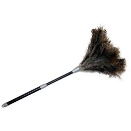 Maximex Staubwedel "Strau&szlig;enfeder Staub-Magnet", B:20cm H:81cm L:20cm, schwarz, Staubwischer, Staubbesen mit 100% echten Strau&szlig;enfedern, ausziehbarer