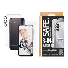 Displayschutzglas "3-in-1 Bundle Set Screen Protector, Case und Camera Lens Protector", B:11cm H:2,5cm T:19,5mm, transparent, SAFE BY PANZERGLASS,