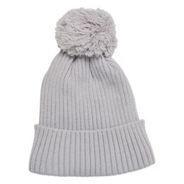 Beanie Brandit "Brandit Bobble Hat", Damen, Gr. onesize, grau, Kunstfaser, M&uuml;tzen Beanie