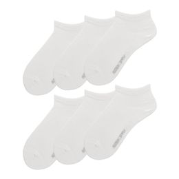 Hudson Damen Sneakersocken "Sneaker Simply&sup3; 6-Pack", Gr. 43, wei&szlig;, Obermaterial: 80% Baumwolle CO. 18% Polyamid PA. 2% Elasthan EL., Socken