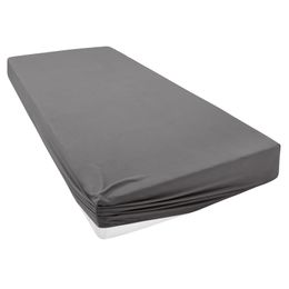 Spannbettlaken Home Affaire, B:140cm L:200cm, grau, Biber, Obermaterial: 100% Baumwolle, Bettlaken, "Cremona, in den Premium Qualit&auml;ten (Jersey: