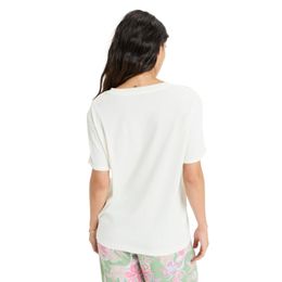 Roxy Damen Shirttop "Oceanregular Round Hibiscus", beige, Gr. M, [Hauptstoff] 100% Baumwolle, Tops