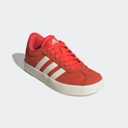 Mädchen Sneaker "VL COURT 3.0", adidas Sportswear, Gr. 33, weiß, Leder, Synthetik, Schuhe, inspiriert vom Design des adidas samba