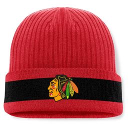 Fanatics Damen Bommelmütze "Fanatics Mütze Chicago Blackhawks A/ Beanie Cuff", bunt, 100% Polyacryl, Mützen