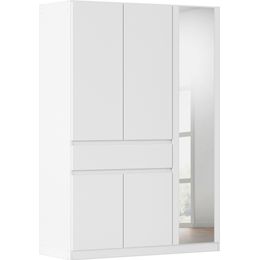 Kleiderschrank Rauch, B:135cm H:197cm T:54cm, wei&szlig;, Holzwerkstoff, Schlafzimmer, Schr&auml;nke, "T&uuml;bingen", mit Spiegel