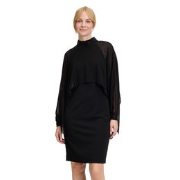 Vera Mont Damen Cocktailkleid "Damen mit Stehkragen", schwarz, Gr. 36, Obermaterial: 95% Polyester, 5% Elasthan; Futter: 100% Polyester, Kleider,