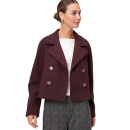 Fieldjacket Zero "Damen in Wolloptik", Damen, Gr. 36, palazzo, Stoff, Obermaterial: 100% Polyester, V-Ausschnitt, Jacken