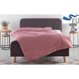 Microfaserbettdecke my home, B:155cm L:220cm, rosa, Bezug: 100% Polyester. Obermaterial: 100% Polyester. F&uuml;llung: 100% Polyester, Bettdecken,
