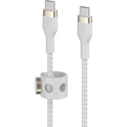 Belkin Smartphone-Kabel "PRO Flex USB-C/USB-C-Kabel", 200cmcm, 60 kW, weiß, Kabel