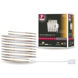 Paulmann LED-Streifen "MaxLED 1000 Full-Line COB Basisset Warmwei&szlig;, 18W 1620lm 2700K", Dioden 792 Stk. Flammen 1 Stk., Gesamtl&auml;nge 1,5m, silber,