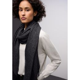 Cecil Damen Schalgravel grau, gemustert, Stoff, 79% Polyester, 20% Viskose, 1% metallisierte Fasern, Modet&uuml;cher
