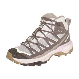 Outdoorschuh Salomon "X ULTRA 360 EDGE MID GORE-TEX W", Damen, Gr. 42, transparent (iron, hushed violet, transparent gelb), Synthetik, Textil, Schuhe Outdoorschuh, wasserdicht