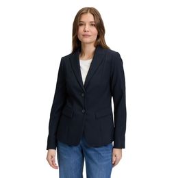 Kurzblazer Betty Barclay "Damen langarm", Damen, Gr. 44, blau (dunkelblau), Obermaterial: 86% Polyester, 14% Elasthan; Futter: 100% Polyester, tailliert normal, Blazer Kurzblazer, Form
