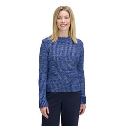 BETTY & CO Strickpullover BETTY & CO "Damen mit Struktur", Damen, Gr. 42, blau, light blau, Strick, Obermaterial: 76% Polyacryl, 12% Wolle, 9% Polyamid, 3% Mohair, l&auml;ssig geschnitten normal, Rundhals, Pullover Strickpullover