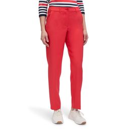 Bügelfaltenhose Betty Barclay "Damen mit Bügelfalte", Damen, Gr. 38, Normalgrößen, rot (poppy rot), Obermaterial: 86% Polyester, 14% Elasthan, Basic, relaxed fit 7/8-Länge, Hosen, Material