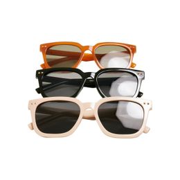 Urban Classics Damen Sonnenbrille "Urban Classics Unisex Sunglasses Chicago 3-Pack"schwarz, braun, lightbeige, Sonnenbrillen
