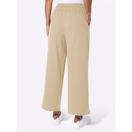 Casual Looks Damen Sweathose, beige, Gr. 40, unifarben, 50% Baumwolle, 50% Polyester, Hosen