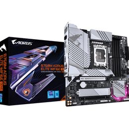 Gigabyte Mainboard "B760M AORUS ELITE WIFI6E GEN5 Mainboard &ndash; Unterst&uuml;tzt Intel Core Proze", B:26,8cm H:7cm T:27,6cmohne farbbezeichnung, Mainboards