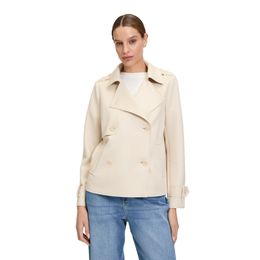 Cartoon Damen Kurzblazer "Damen mit Reverskragen", beige, Gr. 42, Obermaterial: 94% Polyester, 06% Elasthan, Blazer, Form