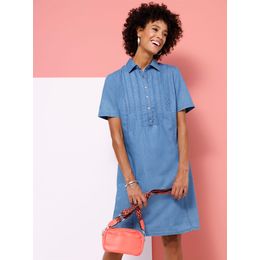 Jeanskleid "Jeans-Kleid", Damen, Gr. 38, Normalgr&ouml;&szlig;en, blau, bleached, 100% Baumwolle, unifarben, kurz, Kleider